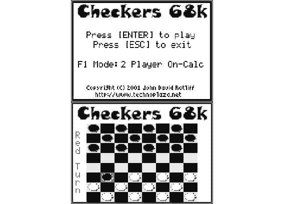 TI-89 ASM Games - Checkers 89 - Calculatorti.com